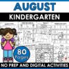August Math and Literacy Activities for Kindergarten - United Teaching