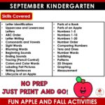 September Math and Literacy Activities for Kindergarten - United Teaching