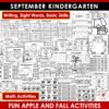 September Math and Literacy Activities for Kindergarten - United Teaching