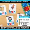 CVC Missing Middle Sounds Task Cards - United Teaching