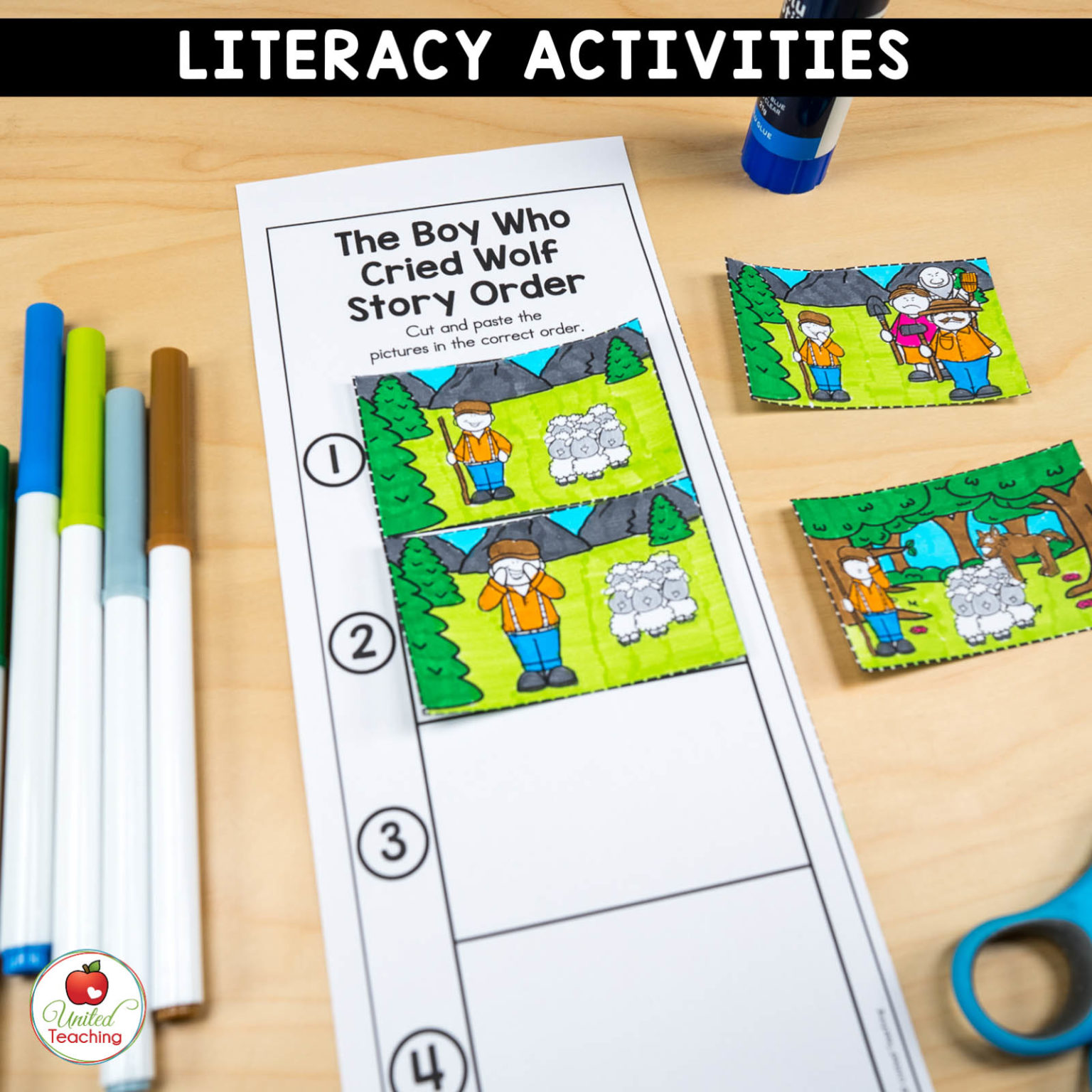 The Boy Who Cried Wolf Aesop Fables Activities - United Teaching