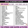 April Math and Literacy Activities for Kindergarten - United Teaching