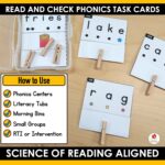 Read and Check Phonics Task Cards - United Teaching