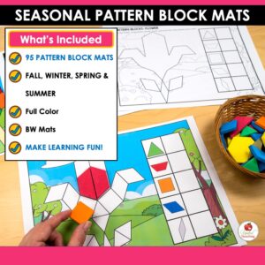 Pattern Block Puzzle Mats Seasonal Bundle - United Teaching