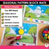 Pattern Block Puzzle Mats Seasonal Bundle - United Teaching