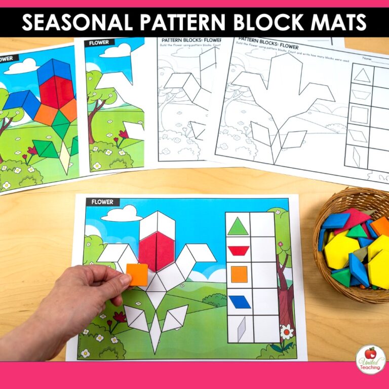 Pattern Block Puzzle Mats Seasonal Bundle - United Teaching