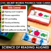 CVC Secret Words Phonics Task Cards - United Teaching