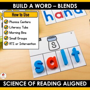 Blends Word Building Task Cards - United Teaching