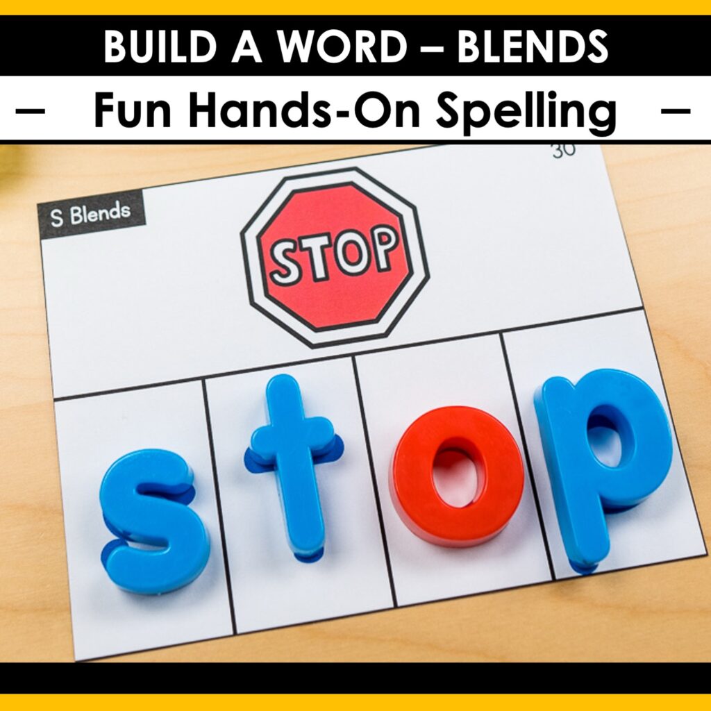 Blends Word Building Task Cards - United Teaching