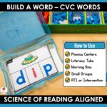 CVC Word Building Task Cards - United Teaching