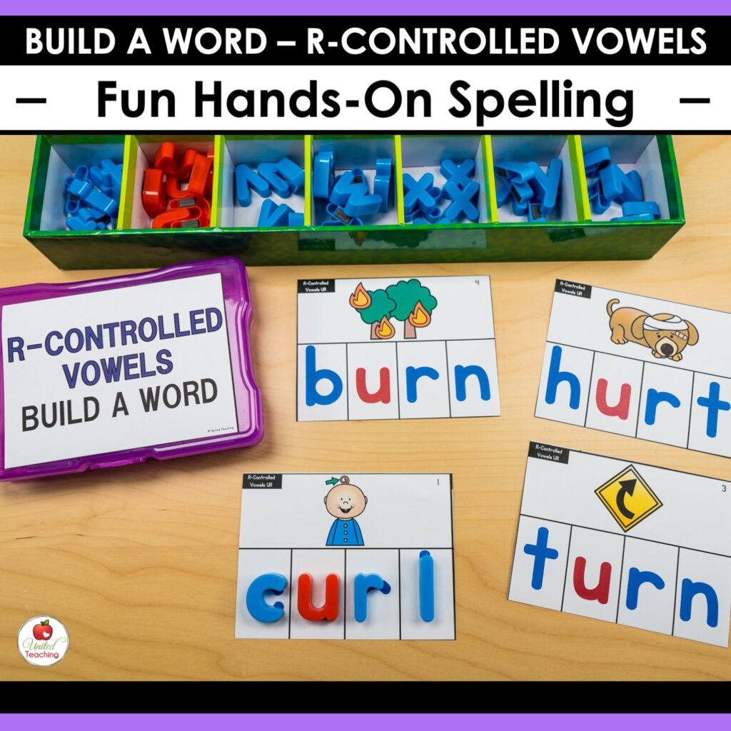 R-Controlled Vowels Word Building Task Cards - United Teaching