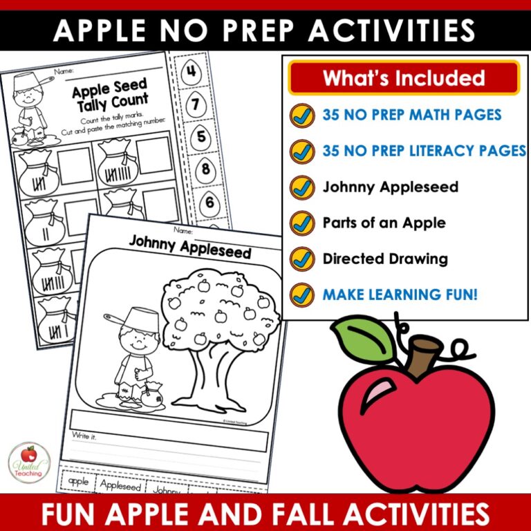 Apple No Prep Activities - United Teaching