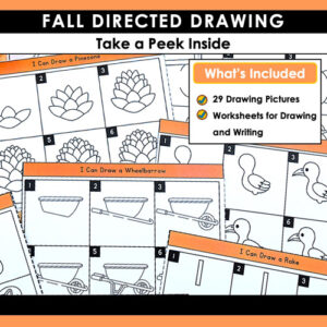 Fall Directed Drawing Task Cards - United Teaching