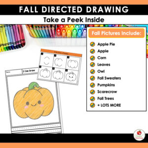 Fall Directed Drawing Task Cards - United Teaching