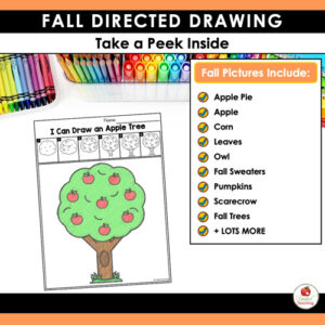 Fall Directed Drawing Worksheets - United Teaching