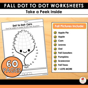 Fall Connect the Dots Worksheets - United Teaching