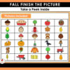 Fall Finish the Picture Drawing Worksheets - United Teaching