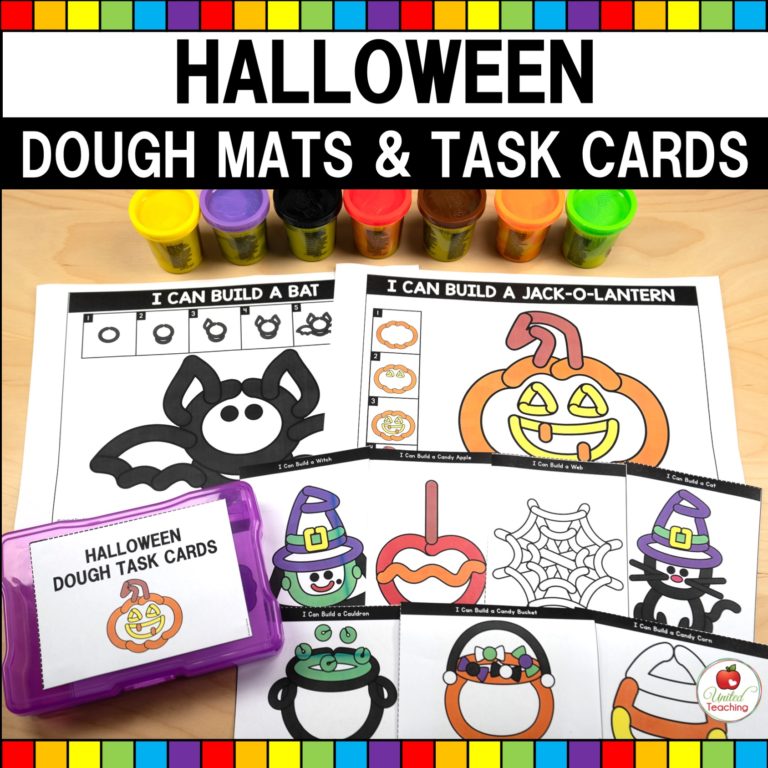 Halloween Dough Mats and Task Cards - United Teaching