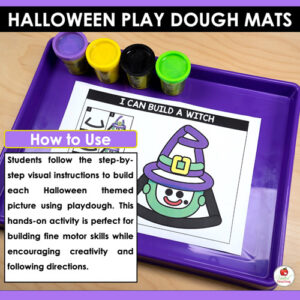 Halloween Play Dough Mats and Task Cards - United Teaching