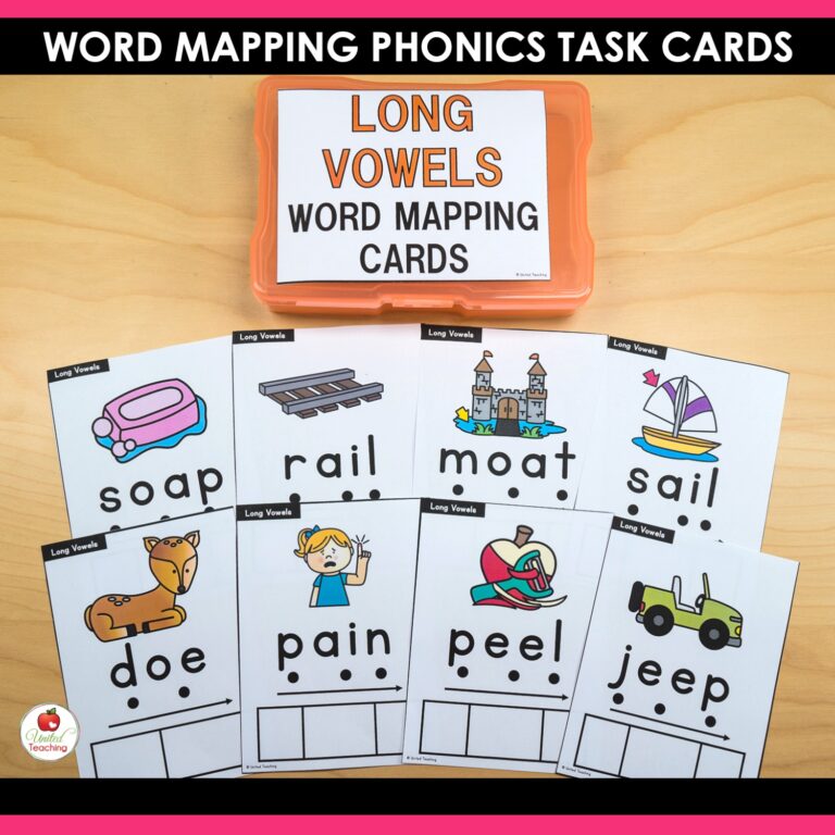Word Mapping Phonics Task Cards Bundle - United Teaching