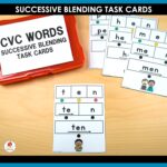 CVC Words Successive Blending Task Cards - United Teaching
