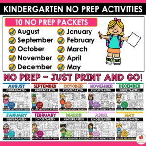 Kindergarten Math and Literacy Activities Bundle - United Teaching