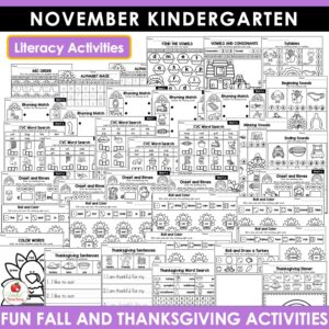 Kindergarten Math and Literacy Activities Bundle - United Teaching