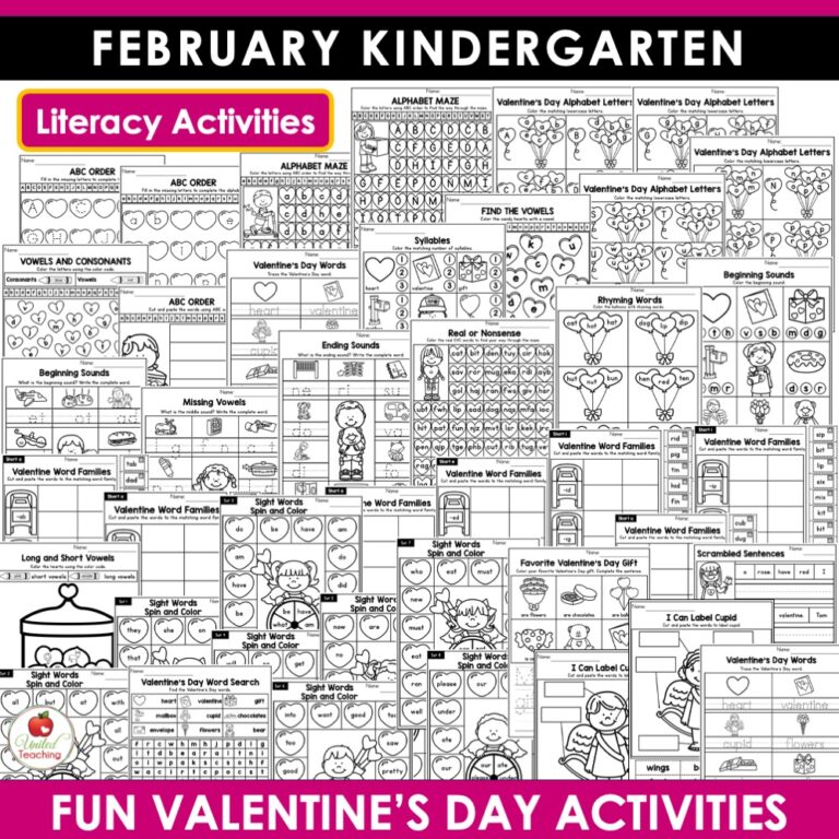 Kindergarten Math and Literacy Activities Bundle - United Teaching