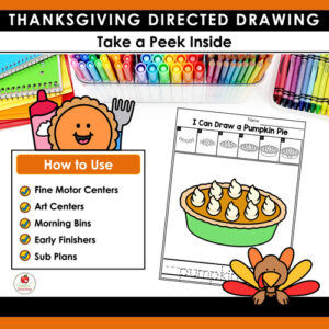 Thanksgiving Directed Drawing Worksheets - United Teaching