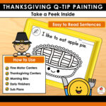 Thanksgiving Q-Tip Painting Worksheets - United Teaching