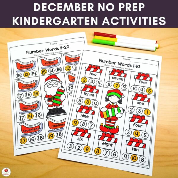 December Worksheets for Kindergarten: Fun and Easy to Use Christmas ...