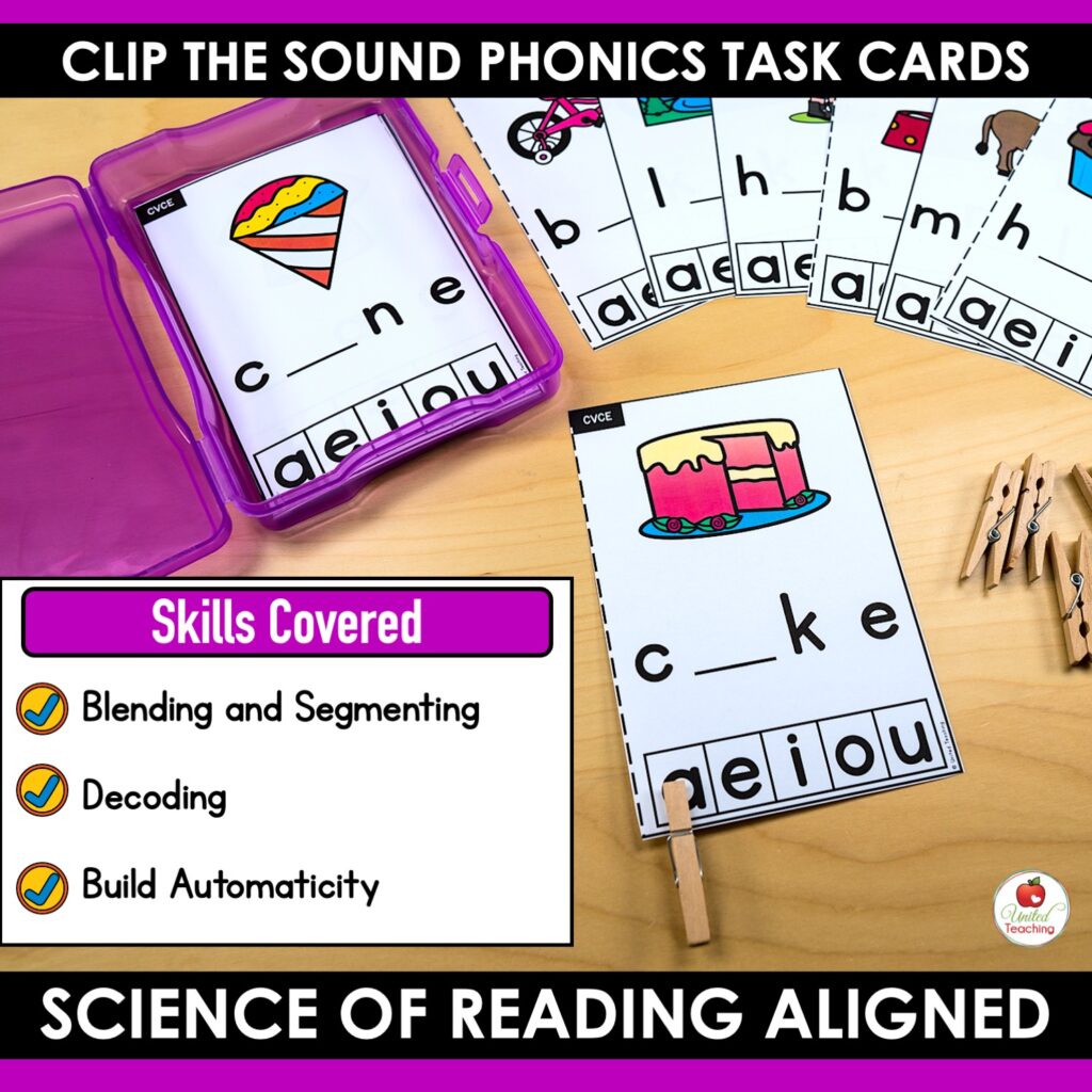 Clip the Sound Phonics Clip Cards Bundle - United Teaching