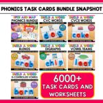 Phonics Task Cards Mega Bundle - United Teaching