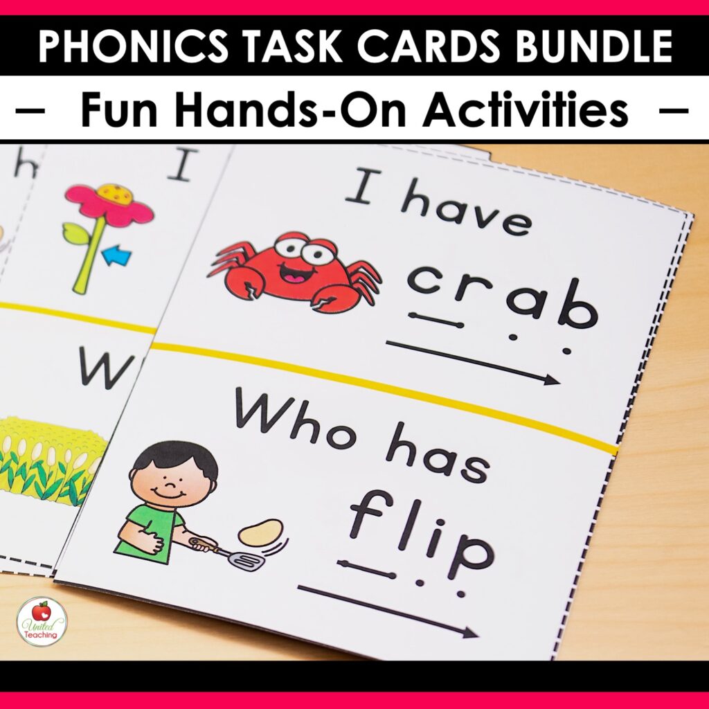 Phonics Task Cards Mega Bundle - United Teaching