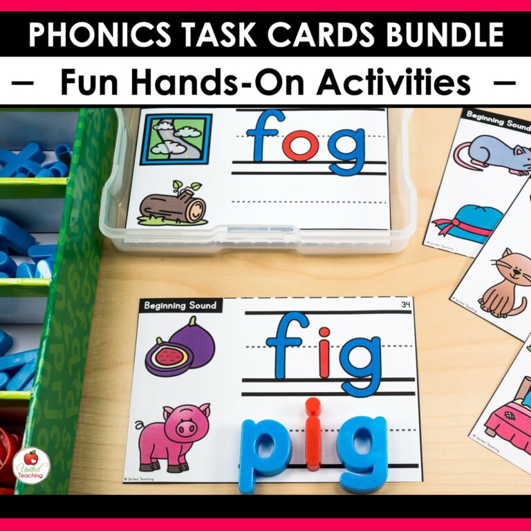 Phonics Task Cards Mega Bundle - United Teaching