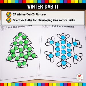 Winter Dab It Worksheets - United Teaching