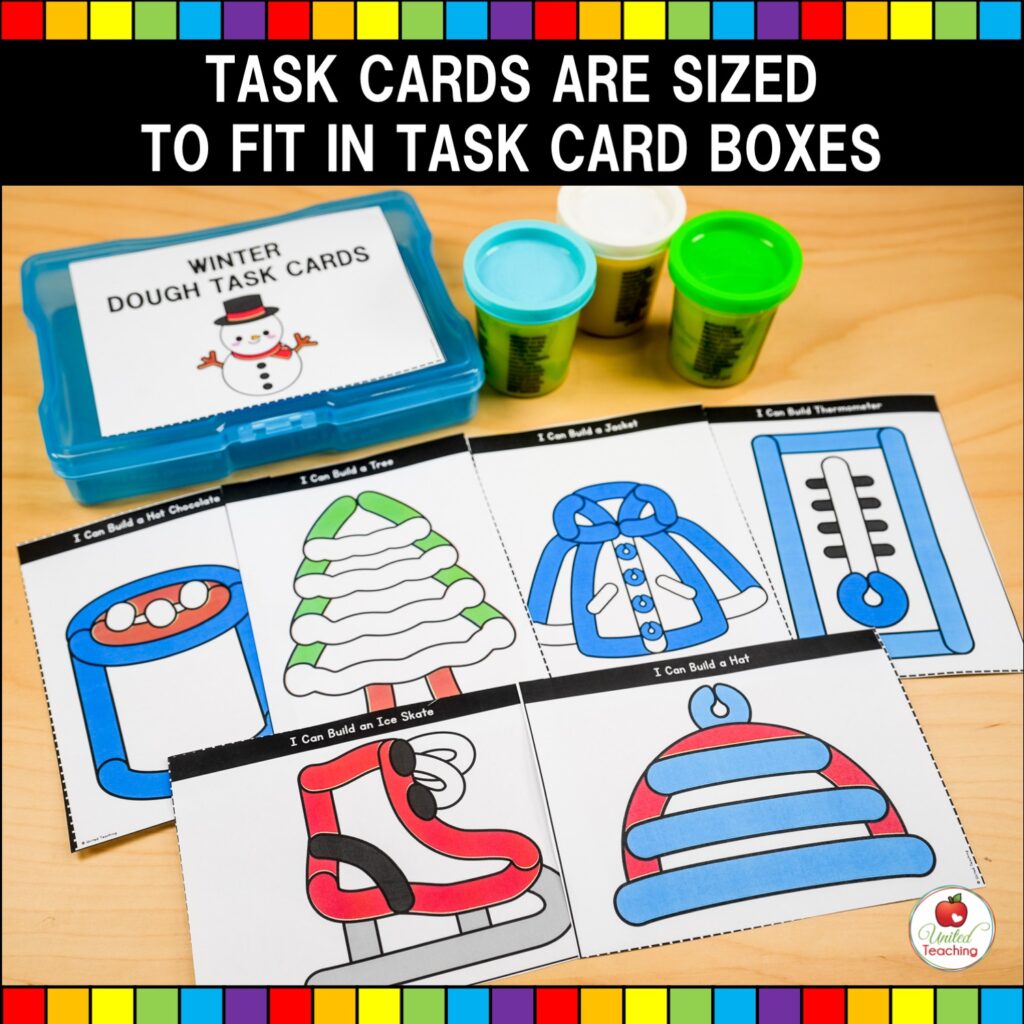 Winter Dough Mats and Task Cards - United Teaching