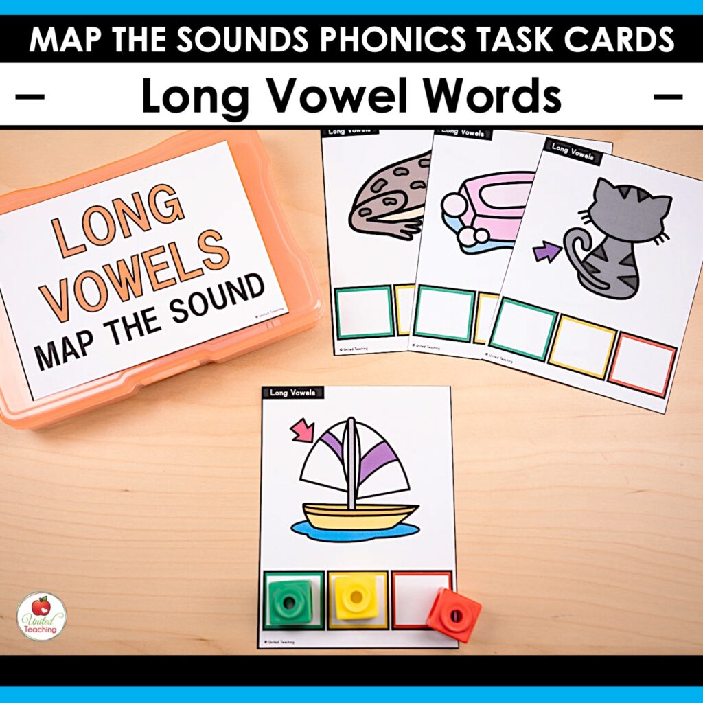 Map the Sounds Phonics Task Cards Bundle - United Teaching