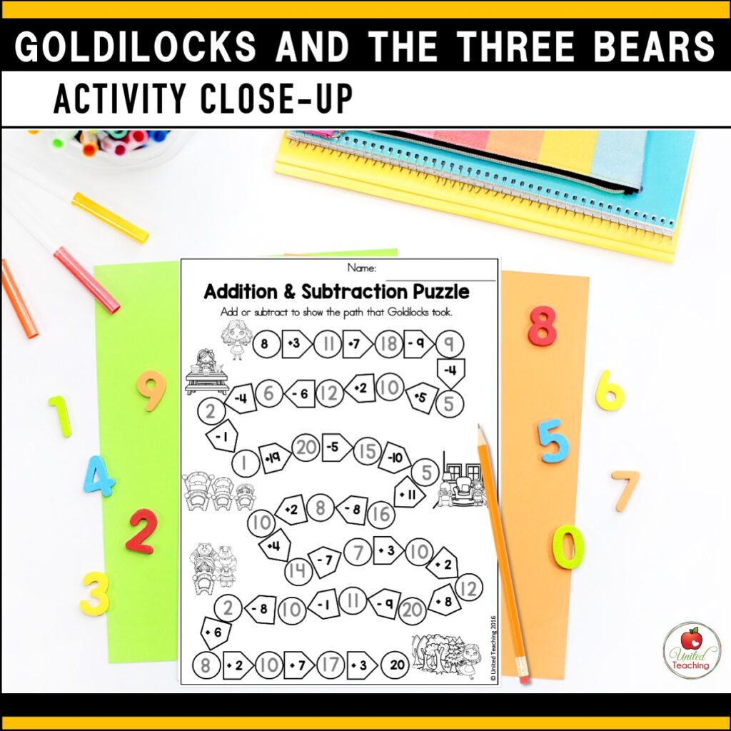 Goldilocks and the Three Bears Fairy Tale Activities - United Teaching