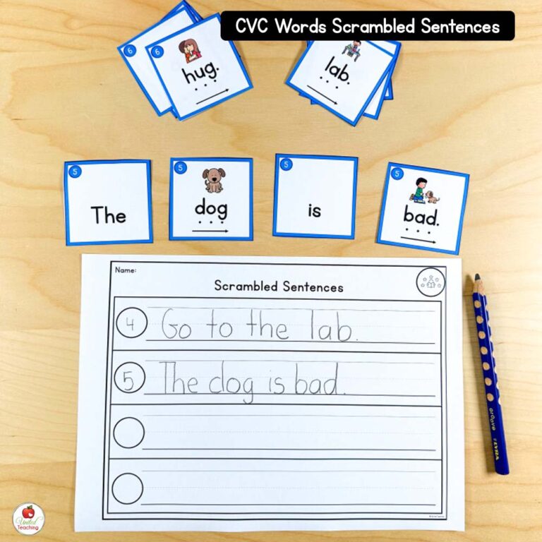 CVC Words Phonics Centers for Kindergarten - United Teaching
