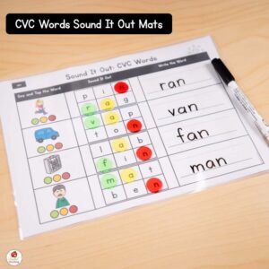 CVC Words Phonics Centers for Kindergarten - United Teaching