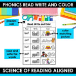 Phonics Read Write and Color Worksheets Bundle - United Teaching