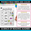 Phonics Read Write and Color Worksheets Bundle - United Teaching