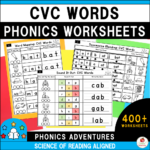 Phonics Adventures CVC Words Worksheet Bundle - United Teaching