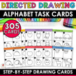 Alphabet Directed Drawing Task Cards Bundle - United Teaching