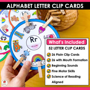 Alphabet Clip Cards for Letters A-Z - United Teaching