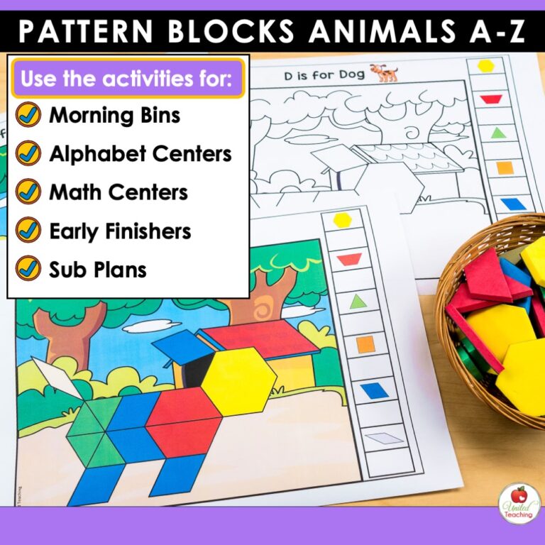 Alphabet Animals Pattern Block Mats - United Teaching
