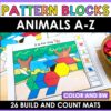 Alphabet Animals Pattern Block Mats - United Teaching