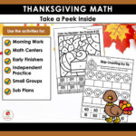 Thanksgiving Math and Literacy Activities Kindergarten Bundle - United ...