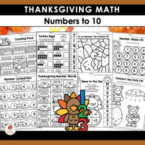 Thanksgiving Math and Literacy Activities Kindergarten Bundle - United ...